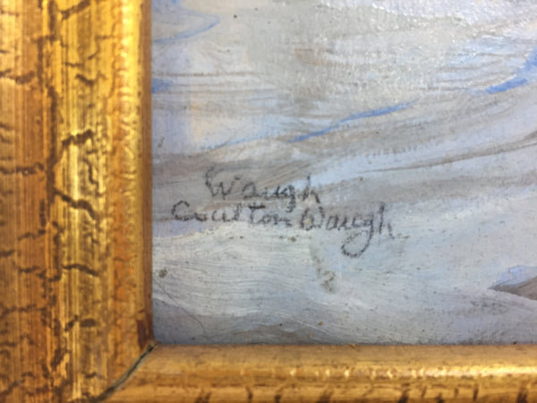 Art - Antique oil painting by Listed artist Waugh. – AnnTiques